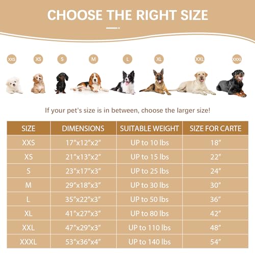 MIHIKK Large Dog Bed with Removable Washable Cover, Orthopedic Dog Crate Bed Large Breed, Waterproof Pet Bed, Big Flat Dog Beds Large Sized Dog Mattress, Dark Gray,36 inch