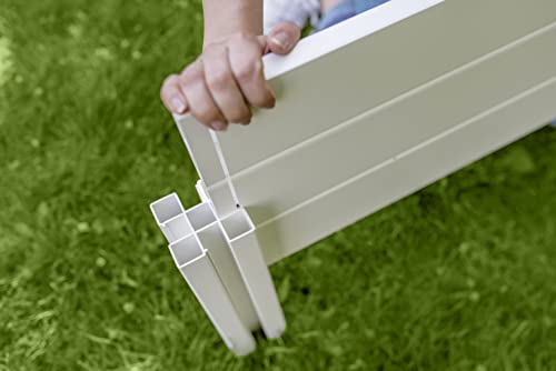 Vita Classic 4'X4'x11 Vinyl Raised, White VT17108 x 4ft Modular Garden Bed, 11" H