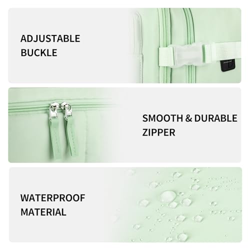 PARAPOGEE Women Travel Backpack, 25L Waterproof Laptop Daypack for Traveling Camping, Small Carry On Flight Approved Backpacks (Green)