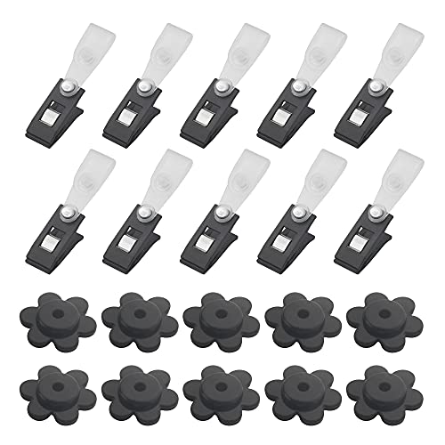 XINMEIWEN 40Pack Garden Flag Rubber Stoppers and Anti-Wind Clips Flag Stops Accessories Hardware for Garden Flag Poles Stand