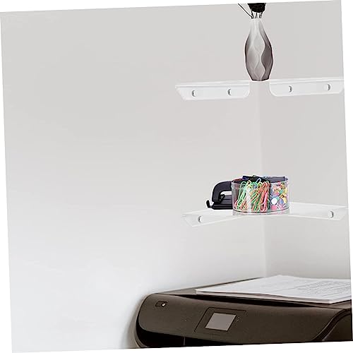 IMIKEYA 2pcs Speaker Stand Wall Mount Corner Shelf Wall Mount Speakers Wall Mounted Shelves for Storage Wall Mounted Corner Acrylic Hanging Rack Bathroom Wall Corner Shelf Wall Mount Ledge