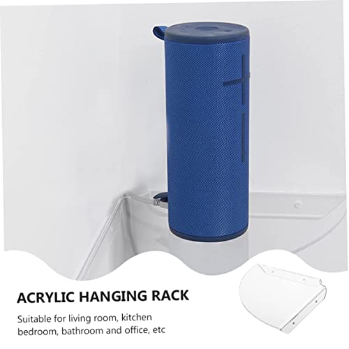IMIKEYA 2pcs Speaker Stand Wall Mount Corner Shelf Wall Mount Speakers Wall Mounted Shelves for Storage Wall Mounted Corner Acrylic Hanging Rack Bathroom Wall Corner Shelf Wall Mount Ledge