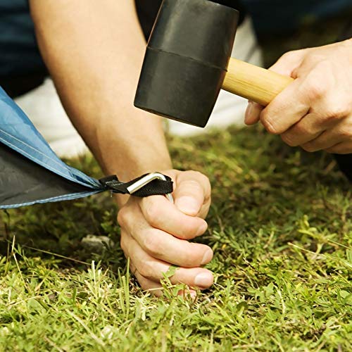 100 Pack Tent Stakes 6-3/4āGalvanized Steel Tent Pegs, Garden Edging Fence Hooks Pegs for Camping, Shelters, Tarp, Canopies, Christmas Decoration Stakes