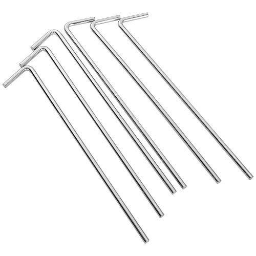 100 Pack Tent Stakes 6-3/4āGalvanized Steel Tent Pegs, Garden Edging Fence Hooks Pegs for Camping, Shelters, Tarp, Canopies, Christmas Decoration Stakes
