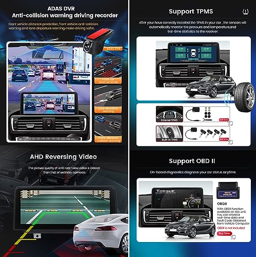 Android 12 Double Din Stereo Car GPS Multimedia Radio for BMW X3 F25 X4 F26 2011-2017 Car Stereo Head Unit Support 4G WiFi Bluetooth SWC Carplay,MNX 4 core 2+32G-2013~2016 NBT