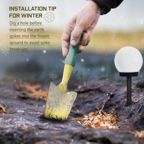 INCX Solar Lights Outdoor, 8 Pack LED Solar Globe Powered Garden Light Waterproof for Yard Patio Walkway Landscape In-Ground Spike Pathway, Cold White