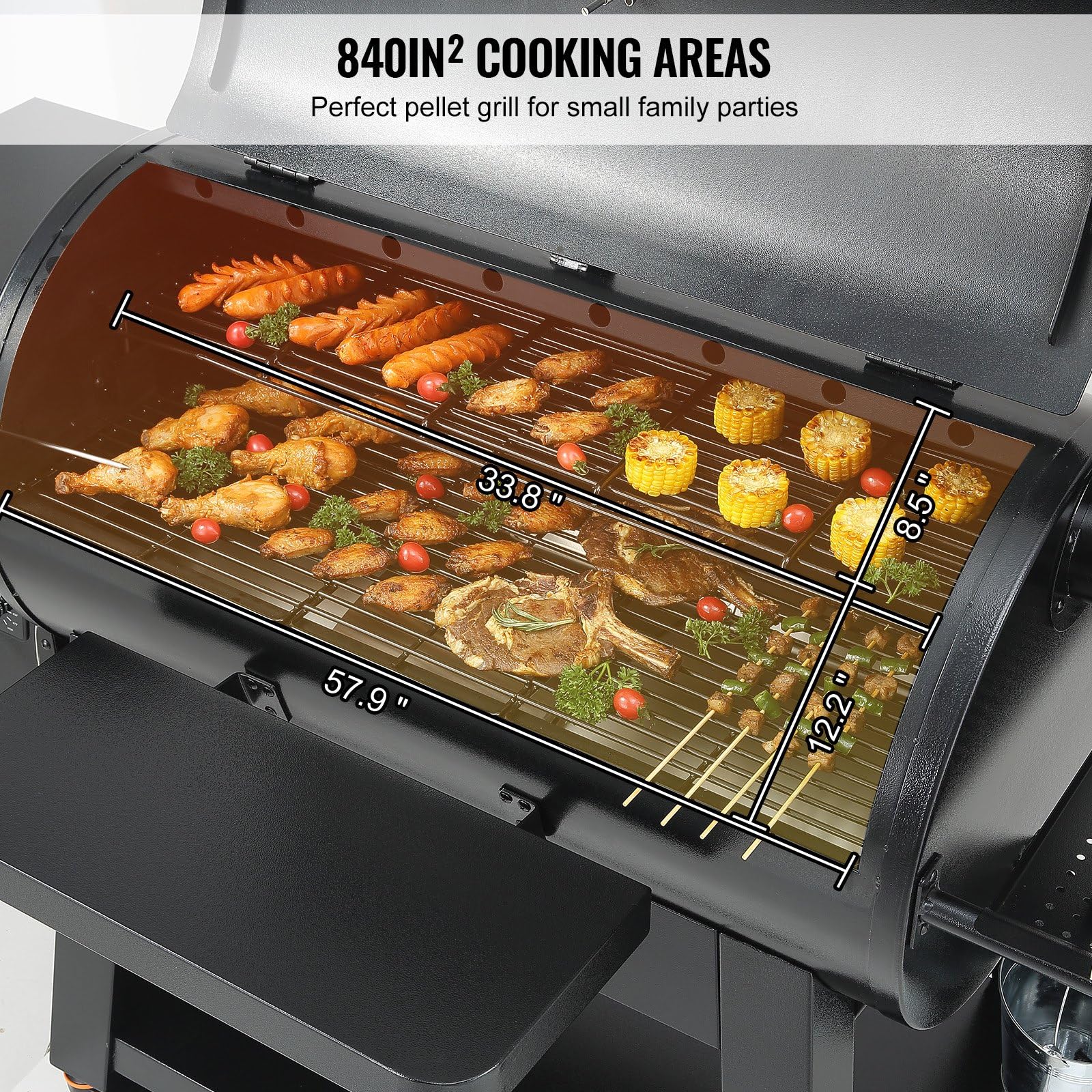 WACTO Portable Charcoal Grill BBQ with Cart - Heavy Duty Outdoor Cooking Equipment for Camping and Picnics