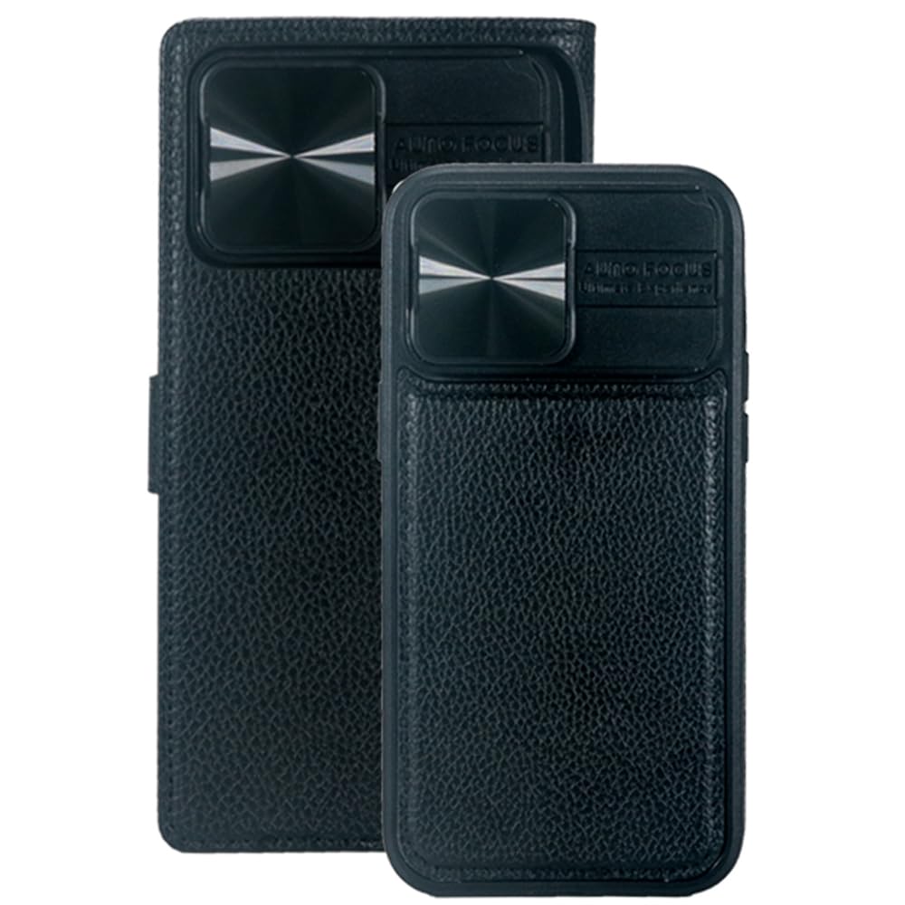 Vitodo Compatible with iPhone 15 Pro Max Wallet Case - Magnetic Detachable 2 Style Cases with Card Slot & Camera Cover, RFID Blocking Premium Leather Kickstand 360° Full Protection Flip Case (Black)