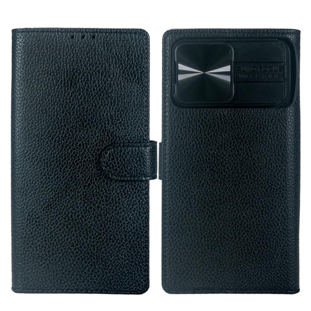 Vitodo Compatible with iPhone 15 Pro Max Wallet Case - Magnetic Detachable 2 Style Cases with Card Slot & Camera Cover, RFID Blocking Premium Leather Kickstand 360° Full Protection Flip Case (Black)