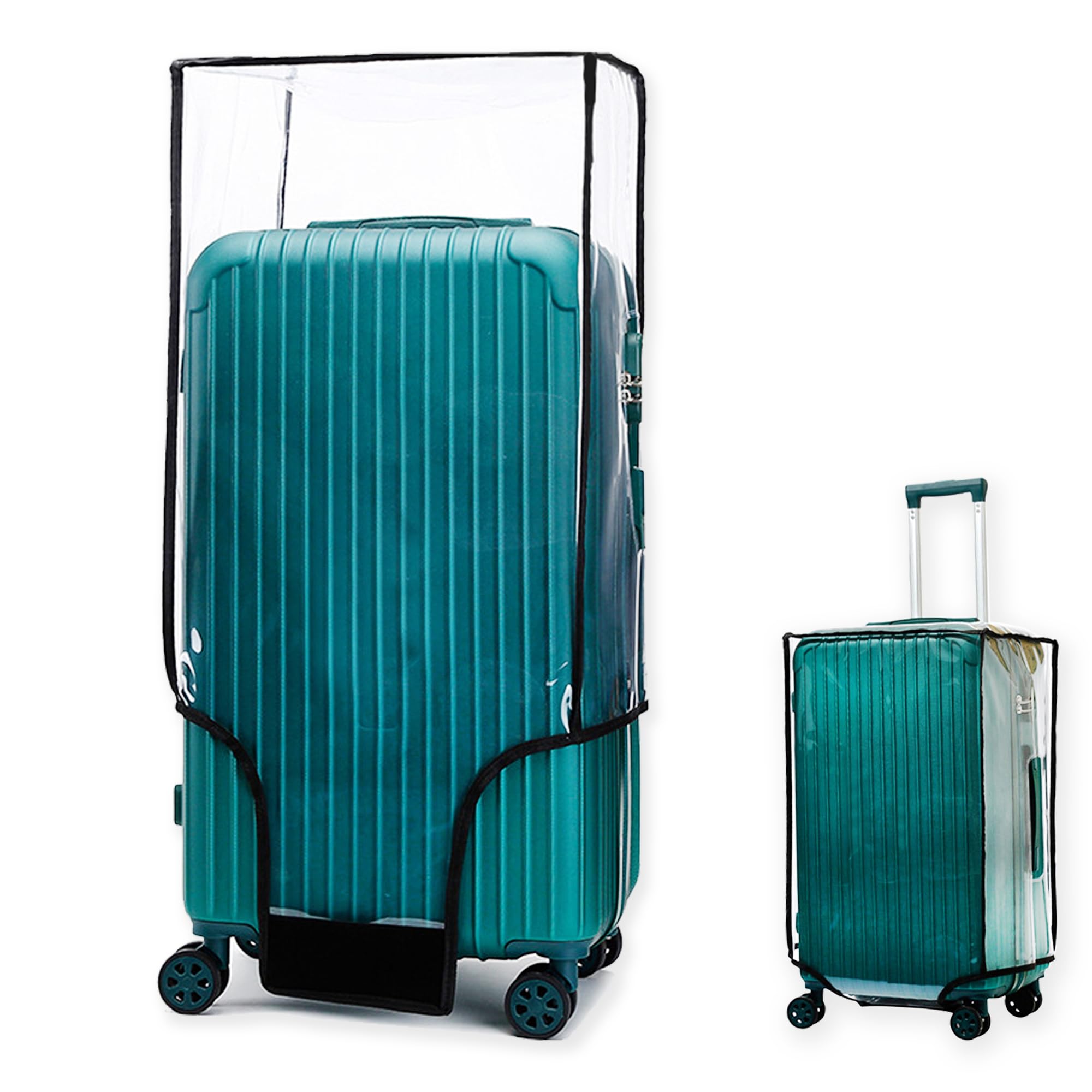 ZOUNI Clear PVC Luggage Cover Protectors, 30 Inch Waterproof Transparent Travel Luggage Protector Suitcase Cover Protectors for Wheeled Suitcase (30"ďź20.8" L x 13" W x 29.5" Hďź)