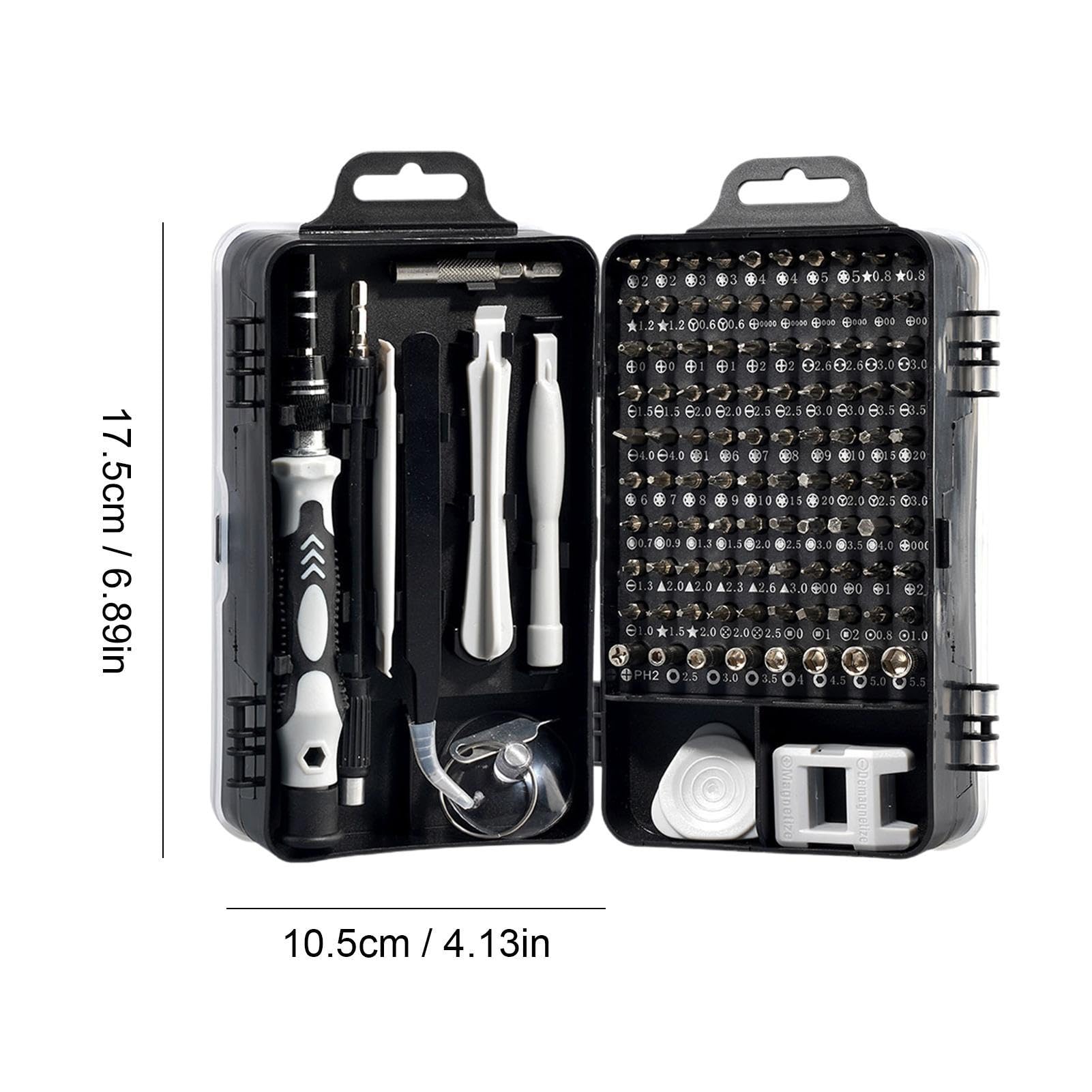 Electric Screw Driver, 115 in 1 Magnetic Repair Tool Kit, Rechargeable Precision Screwdriver Set, Anti Slip Durable Designed Screwdriver and Box, Battery Powered Screwdriver for Pc Cellphone Computer