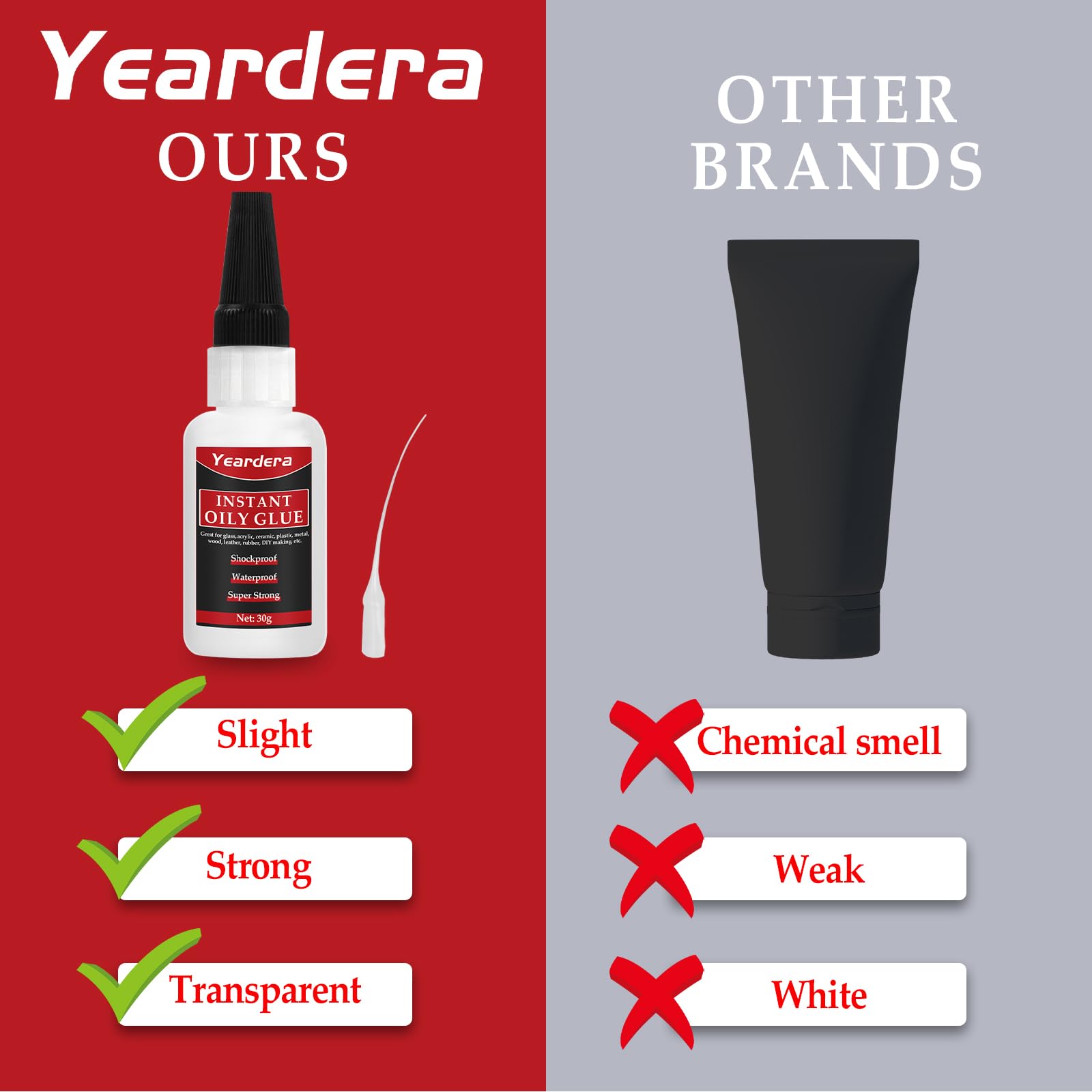 Welding High-Strength Oily Glue, 30g Instant Oily Glue - Super Glue, Sturdy High Strength Oily Glue for Long-Lasting Repairs on Electrical, Electronic, Metal, Plastic, Wood, Ceramics (1)