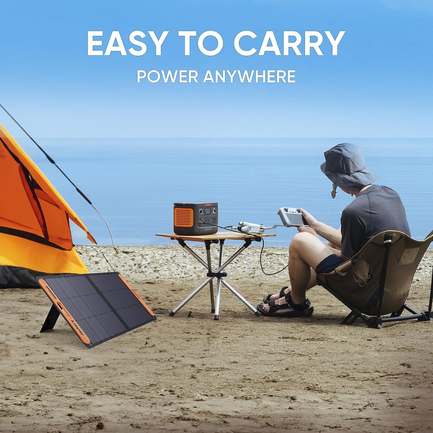 Jackery Solar Generator 300 Plus Portable Power Station with 1X SolarSaga 100W Solar Panel, 288Wh Backup LiFePO4 Battery, 300W AC Outlet for RV, Outdoors, Camping, Traveling, and Emergencies