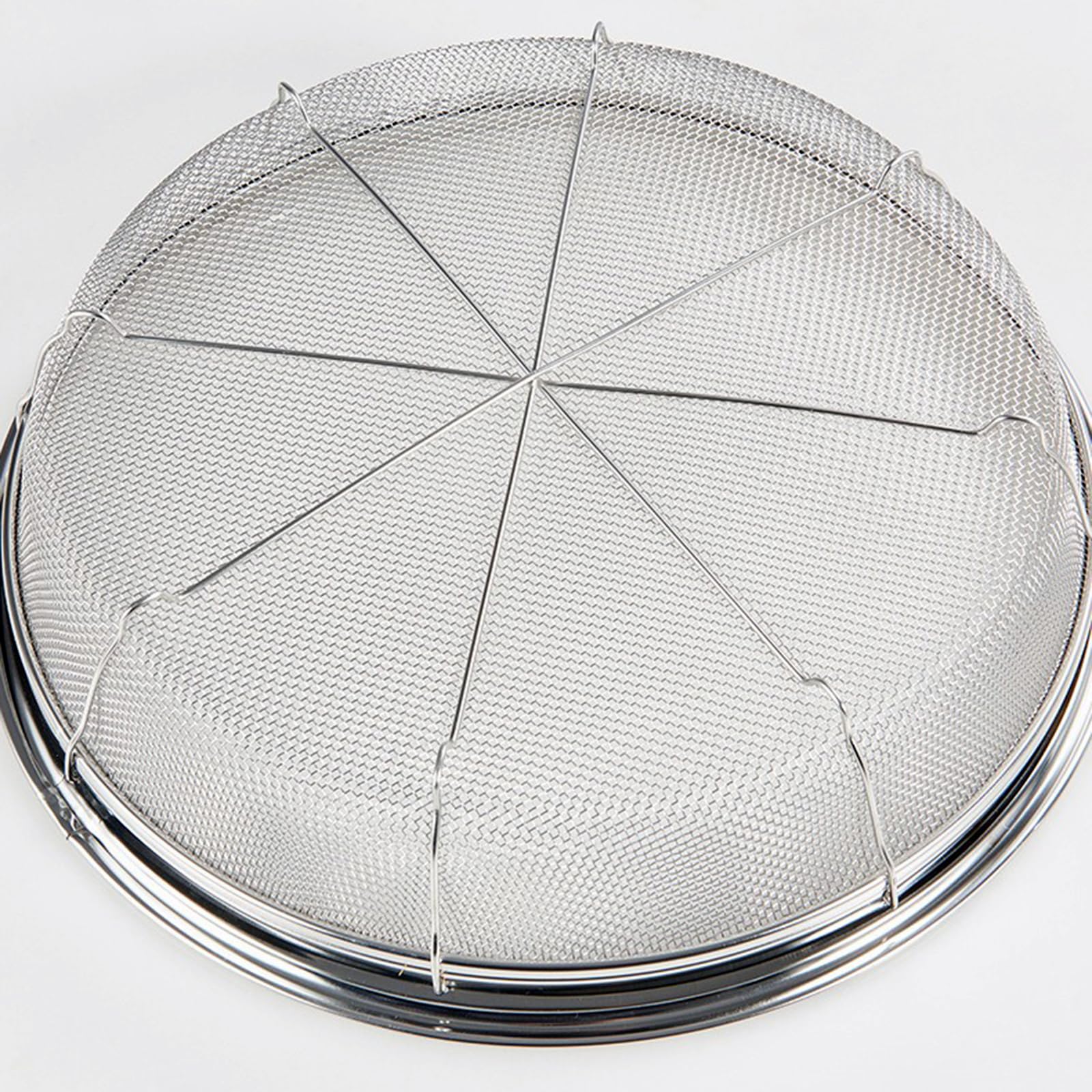 Fine Mesh Strainer for Kitchen, Stainless Steel Colander Bowl for Pasta, Rice, Fruit, Metal Net Baskets with Resting Base - Strain, Drain, Rinse (Diameter 8.67 inch)