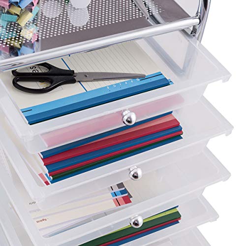10 Drawer Rolling Storage Cart - Multipurpose Movable Craft Organizers and Storage, Utility Cart for Home Office School