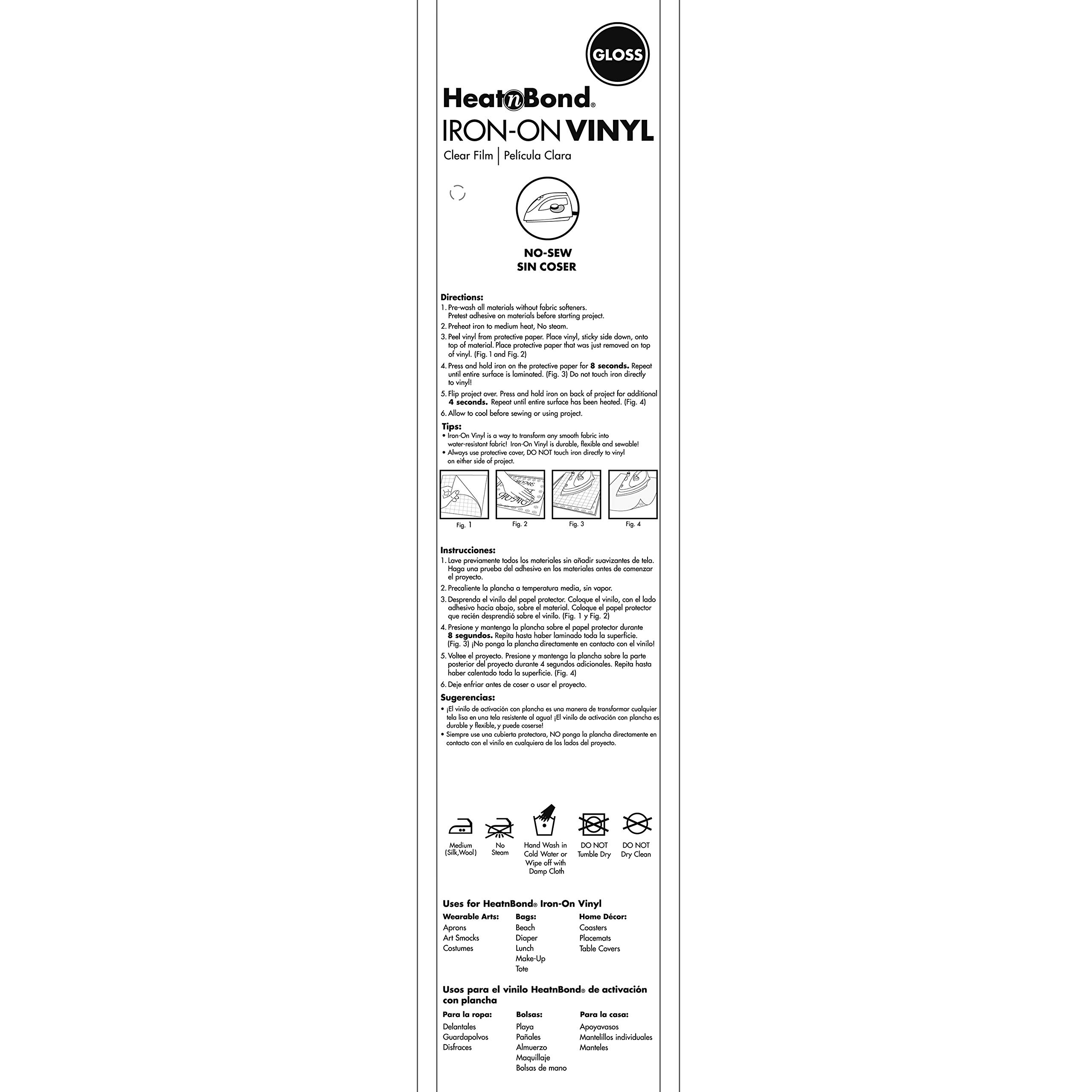 HeatnBond Iron-On Vinyl x 2 Yards, 17" X2 Yards Gloss