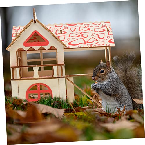 CRILSTYLEO 1 Set Hamster House Wooden Toys Sport Accessories Rat Accessories for cage Hamster Activity Center Hamster Accessories Dwarf Hamster Hideout Hamster Playing Castle Climbing Ladder