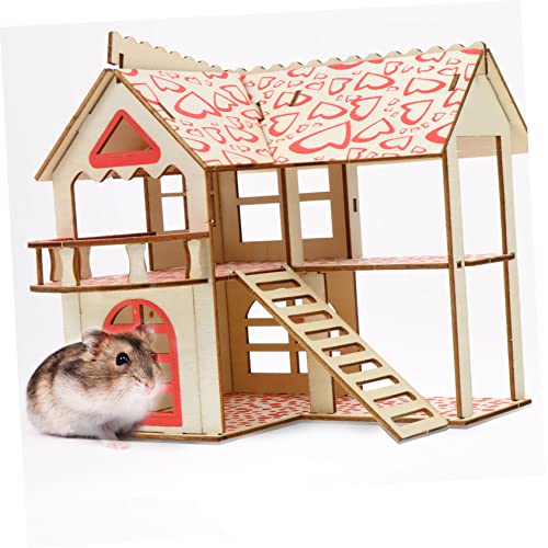 CRILSTYLEO 1 Set Hamster House Wooden Toys Sport Accessories Rat Accessories for cage Hamster Activity Center Hamster Accessories Dwarf Hamster Hideout Hamster Playing Castle Climbing Ladder