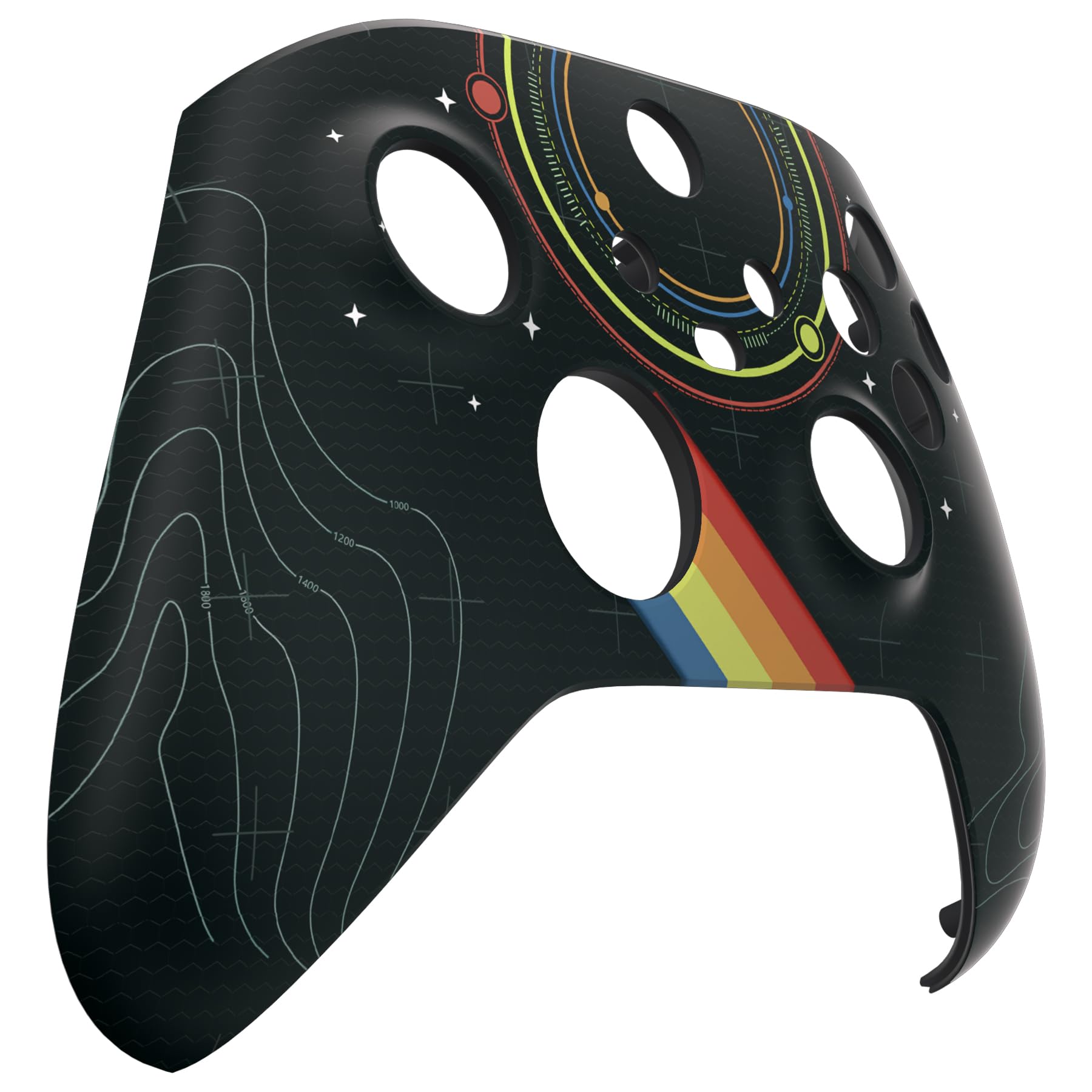 eXtremeRate Custom Shell for Xbox Series X & S Controller - Revitalize Your Controller - Stars Explorer Replacement Cover Front Housing Cover for Xbox Core Controller Wireless [Control NOT Included]