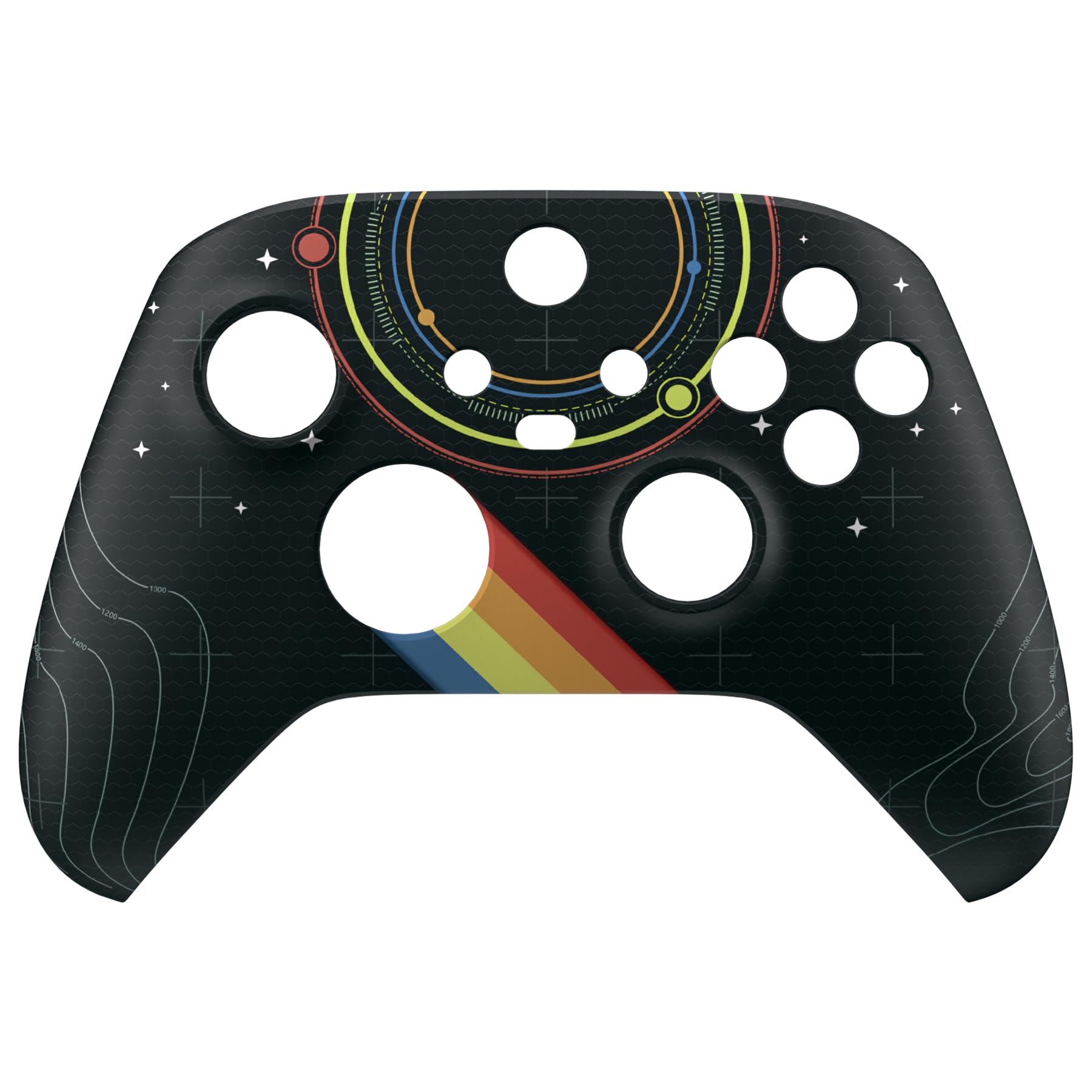 eXtremeRate Custom Shell for Xbox Series X & S Controller - Revitalize Your Controller - Stars Explorer Replacement Cover Front Housing Cover for Xbox Core Controller Wireless [Control NOT Included]