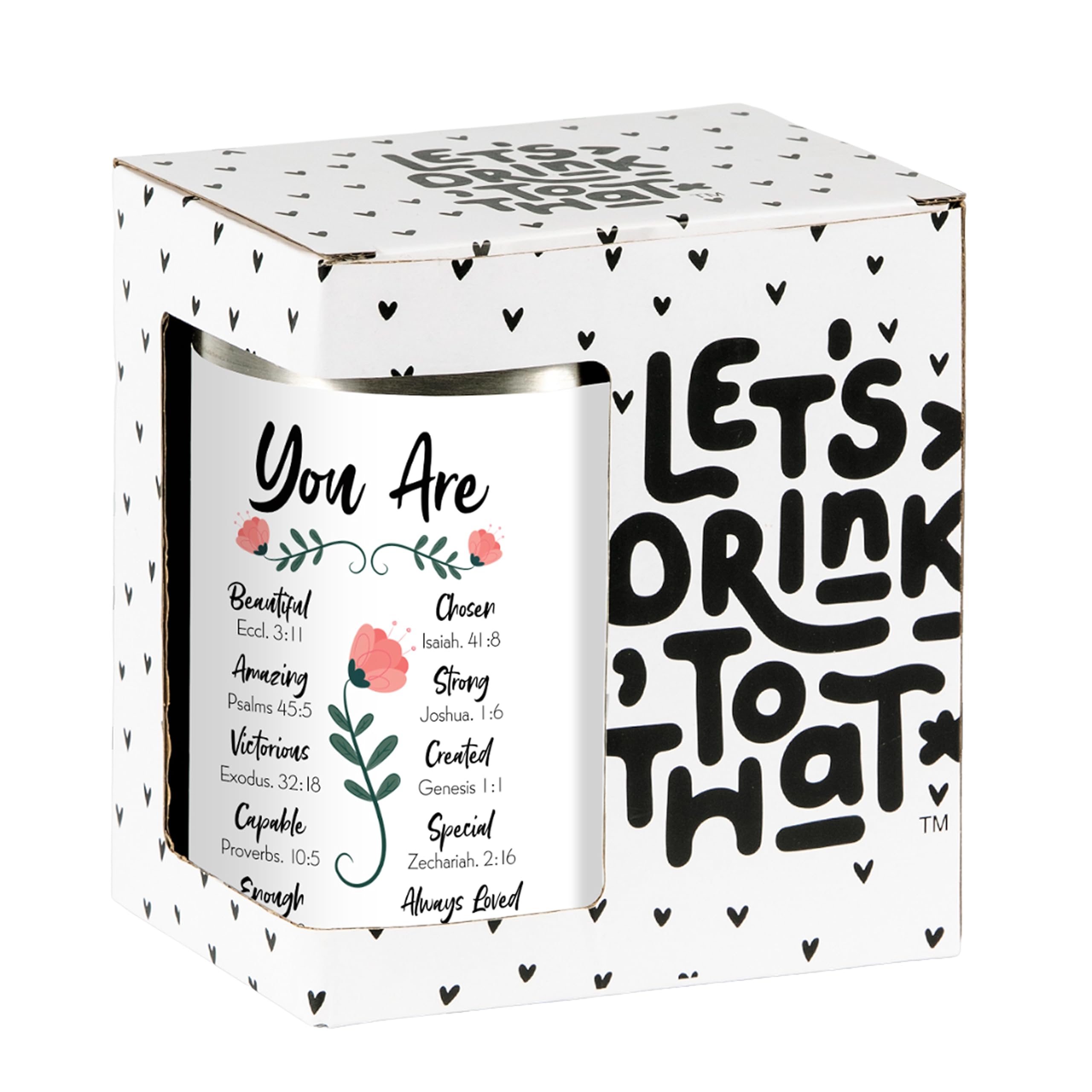 Bible Verse Mug & Gift Box, Christian Gifts for Women Faith - Inspirational Gifts for Women, Religious Gifts for Women & Spiritual Gifts For Women, Coffee Tumbler For Women & Men Catholic Gifts (14oz)