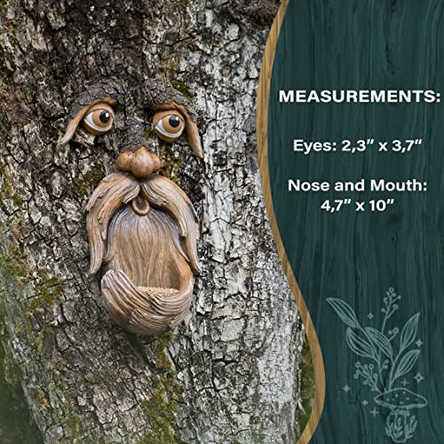 Tree Faces Decor Outdoor β Tree Hugger Yard Art Garden Decoration β Unique Bird Feeders for Outdoors and Indoors β Old Man Tree Art