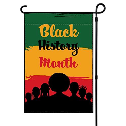 Linen Black History Month Garden Flag Black History Month Yard Sign Afro African American Black History Month Decorations and Supplies Outdoor