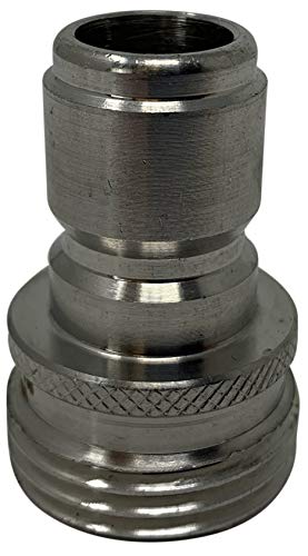 MTM Hydro Garden Hose Adapter 4 Piece 3/4” Quick Connect Fittings Kit, Stainless Steel High Pressure Couplings and Connectors for Pressure Washers and Car Detailing, 2x2
