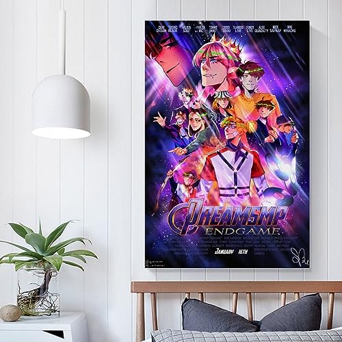 ZUGANGS Game Poster Dream SMP Poster Canvas Wall Art Picture Print Painting for Home Wall Decor 12x18inch(30x45cm)