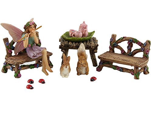 PRETMANNS Fairy Garden Fairies Figurines - Fairy for Fairy Gardens - Fairy Garden Accessories - Miniature Garden Fairy Bella & Outdoor Fairy Garden Supplies - Fairy Garden Starter Kit - 14 Pieces