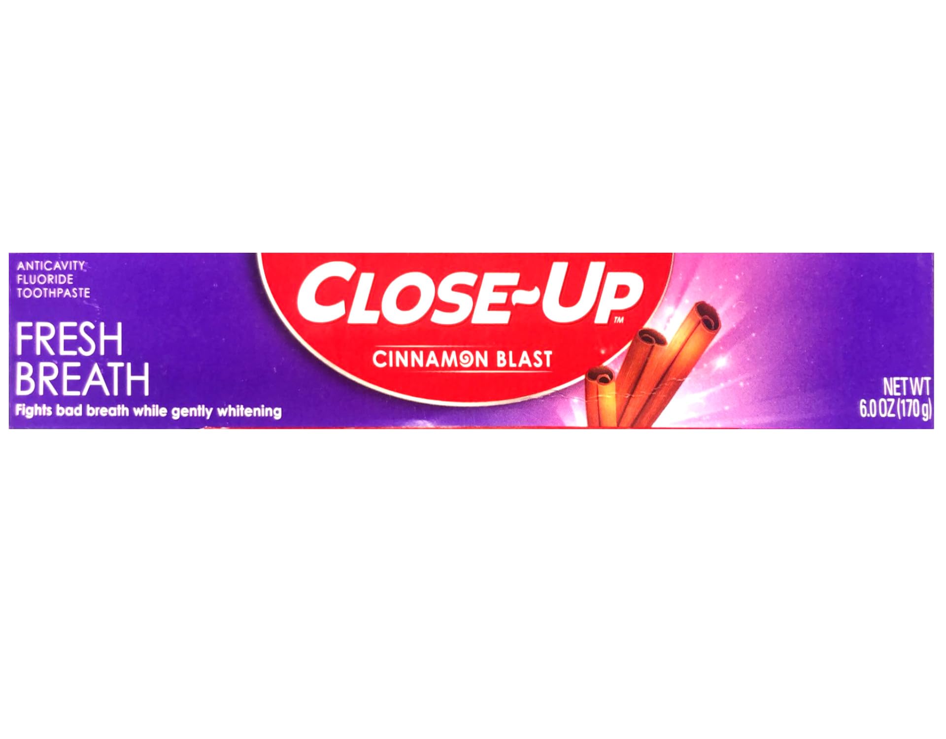 Close-Up Anticavity Fluoride Toothpaste, Freshening Cinnamon Burst Red Gel, 6 oz (170 g)