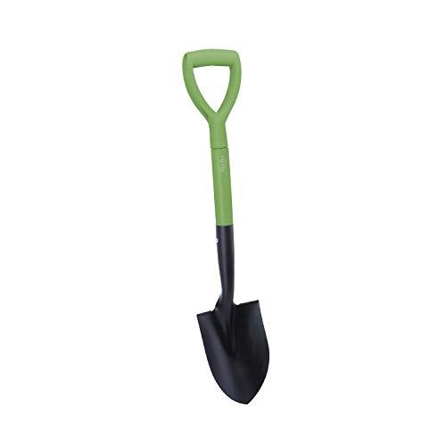 Martha Stewart 27-Inch Mini Round Pt. Digging Shovel w/8-Inch Heat-Treated Rust-Resistant Solid Steel Blade