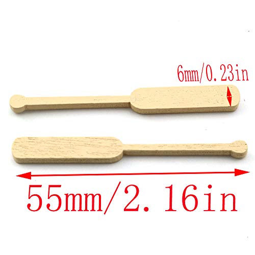 LQ Industrial Lovely Miniature Blue Rowboat Little Plastic Boat Canoe Model with Oars for Miniature Gardens Doll House Cake Topper Decoration