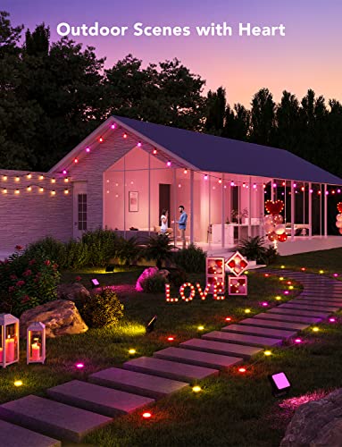 Govee Outdoor String Lights, 50ft G40 RGBIC Warm White String Lights with 25 Dimmable LED Bulbs, IP65 Waterproof Outdoor Lights with App Control for Balcony, Garden, Patio, Party