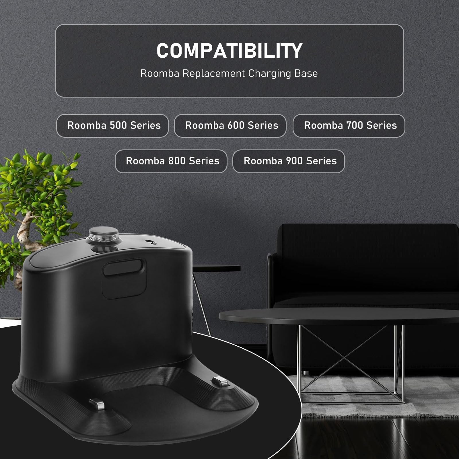 Charger Dock Compatible with iRobot Roomba e5 e6 i1 i3 i4 i6 i7 i8 500 600 700 800 900 Series, Charger ADF-N1 17170 17064, 4452369 Home Base Dock Charger with Cord and Plug