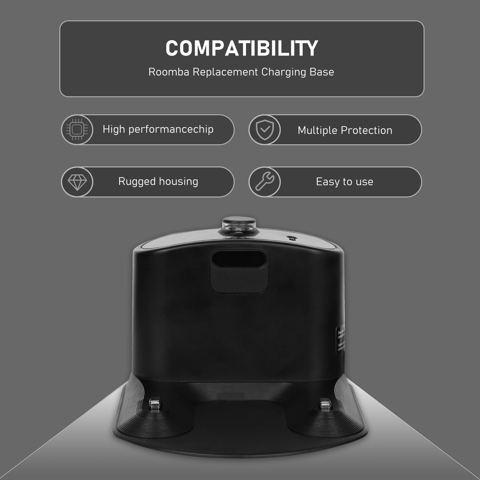 Charger Dock Compatible with iRobot Roomba e5 e6 i1 i3 i4 i6 i7 i8 500 600 700 800 900 Series, Charger ADF-N1 17170 17064, 4452369 Home Base Dock Charger with Cord and Plug