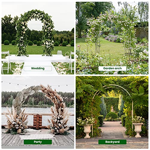 Olle Garden Arbor 95" High 59" Wide Easy to Assemble Wedding Arches for Ceremony Lightweight Garden Trellis Arch Garden Arch Trellis for Climbing Plants , Black