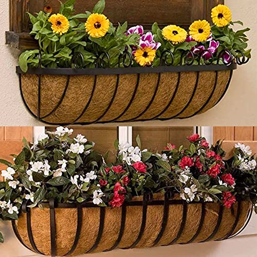 Ayybf 3-Packs Coco Liner,Wall Basket Planter Liner, Coco Liner Roll Hanging Basket Pad,Garden Plants Wall Planter Basket, Durable Coconut Husk for Planting. (24in)