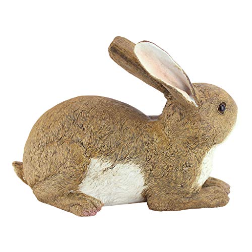 Design Toscano QM200861 Bashful The Bunny Lying Down Rabbit Outdoor Garden Statue, 10 Inch, full color
