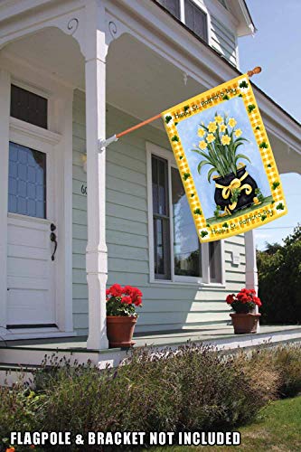 Toland Home Garden 102557 Lucky Daffodils Patricks Day Garden Flag, 28" x40", Double Sided for Outdoor St Pats House Yard Decoration
