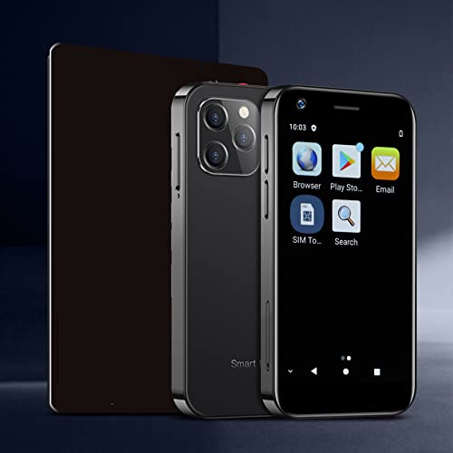 PUSOKEI Cell Phone for Android 10.0, 4GB RAM 32GB ROM 4G LTE Smartphone, 5G WiFi Mobile Phone, 3.0 inch Display, Dual SIM Dual Standby Support, 2000mAh Battery (Fantasy Night Black)