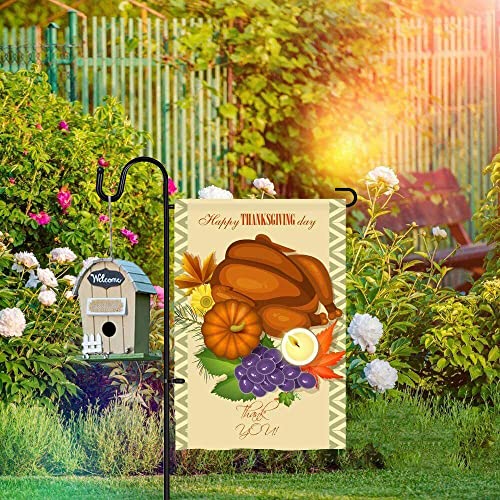 2 Pack Garden Flag Holder Stand with Shepherd Hooks, 47 inches Yard Garden Flag Holder with Anti-Wind Clip, Shepherd Hooks with Flag Holder Yard Flag Pole Holder for Flag, Yard Lights, Plants