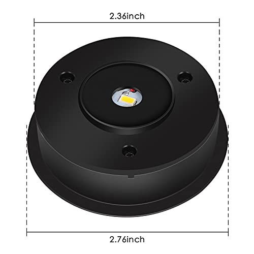 2 Pack Solar Lights Replacement Top - 7 lumens LED Solar Panel Lantern Lid Lights, Lantern Light Replacement, Outdoor Solar Replacement Parts, Garden Patio Decor Light up Your Space (2.76in)