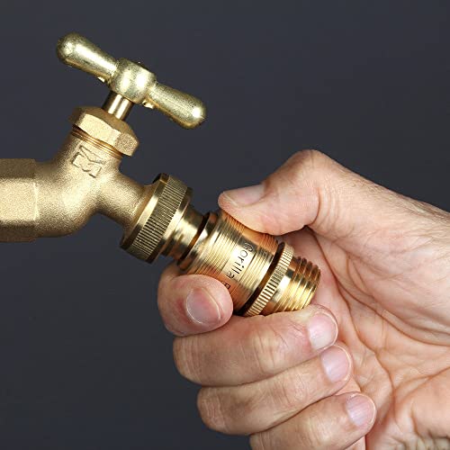 GORILLA EASY CONNECT Garden Hose Quick Connect Fittings. ¾ Inch GHT Solid Brass. (4)