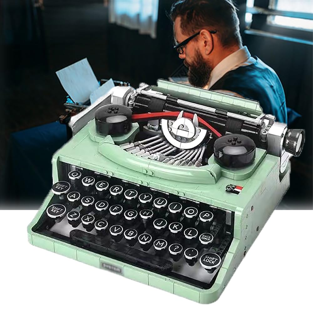 PODEC Manual Typewriter Models, Creative Retro Typewriter with Full of Artistic Atmosphere, Mechanical Nostalgia Vintage Typewriter, for Living Room, TV Cabinet, Wine Cabinet, Cafe