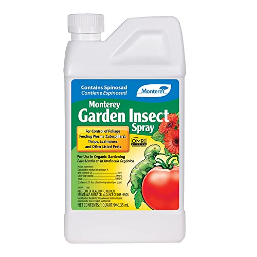 Monterey LG6135 Garden Insect Spray, Insecticide & Pesticide with Spinosad Concentrate, 32 oz