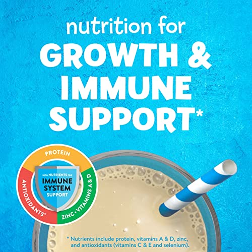 PediaSure Grow & Gain with Fiber, 3g Fiber to Support a Healthy Digestive System, Nutrients for Immune Support, Kids Nutritional Shake, DHA Omega-3, Non-GMO, Strawberry, 7.4 fl oz (Pack of 24)