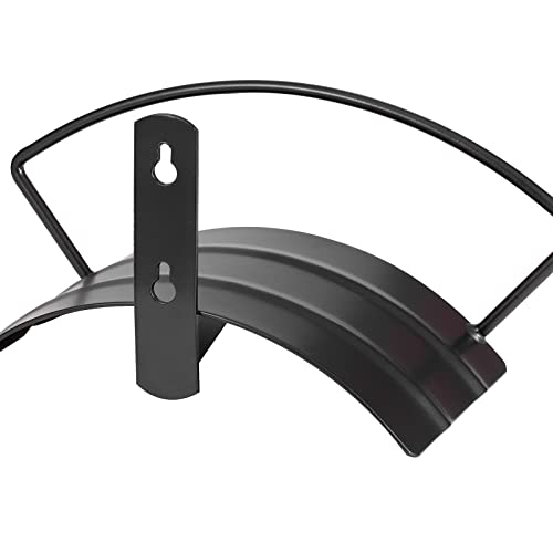 Wall Mount Garden Hose Holder, Heavy Duty Water Hose Holder Easily Holds Up To 125 Feet 3/4ββ Hose, Solid Metal & Rust-Free, Perfect Garden Hose Storage for Outside Yard Lawn,Black
