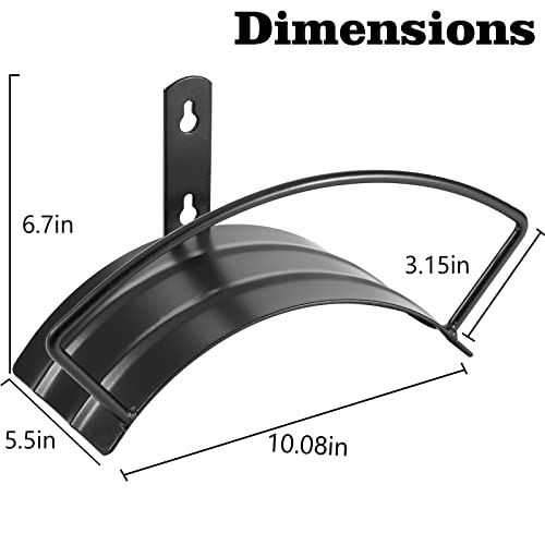 Wall Mount Garden Hose Holder, Heavy Duty Water Hose Holder Easily Holds Up To 125 Feet 3/4ββ Hose, Solid Metal & Rust-Free, Perfect Garden Hose Storage for Outside Yard Lawn,Black