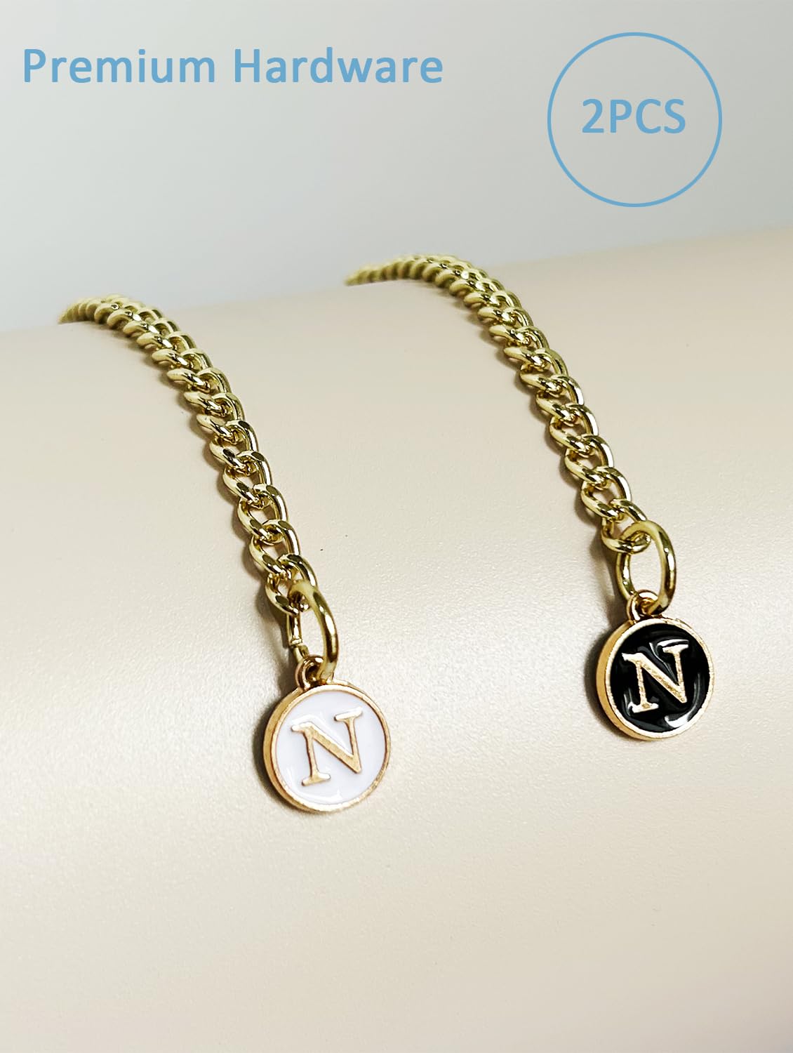 Wabogove Letter Charm Accessories for Stanley Cup 2PCS Initial Name ID Personalized Handle Charm for Stanley Tumbler (S)